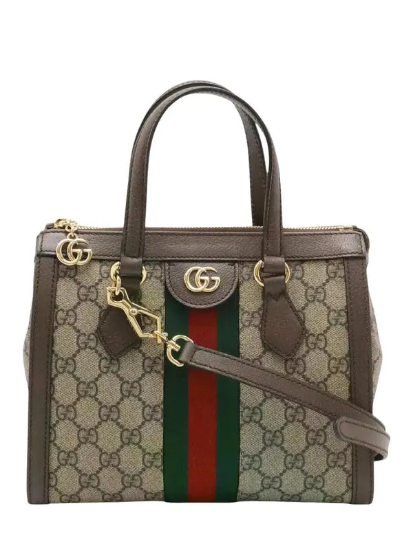 Gucci Ophidia Gg Supreme Canvas Satchel - Neutrals