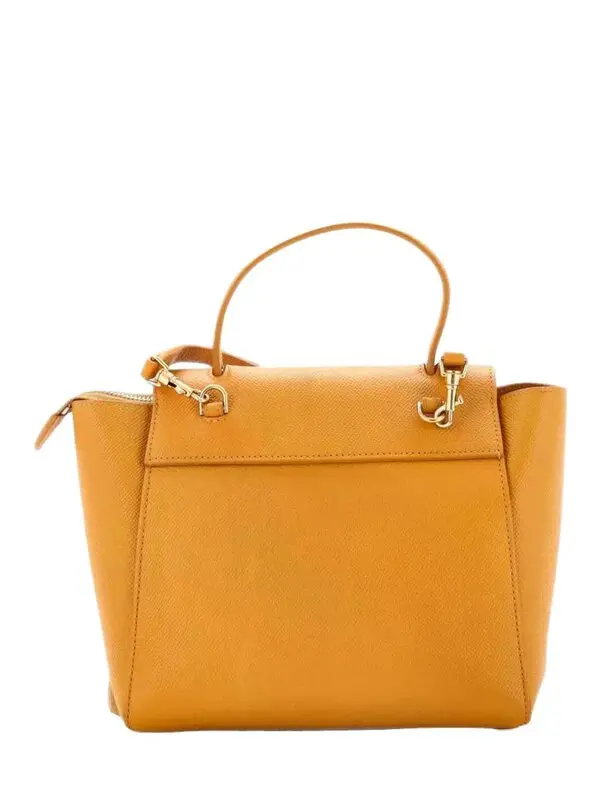 Celine Belt Bag Textured Leather Nano Shoulder Bag - Yellow