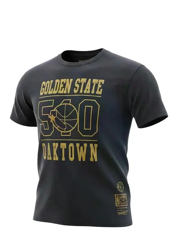 Mitchell & Ness Nba Golden State Warriors Oaktown Code T-shirt - Black