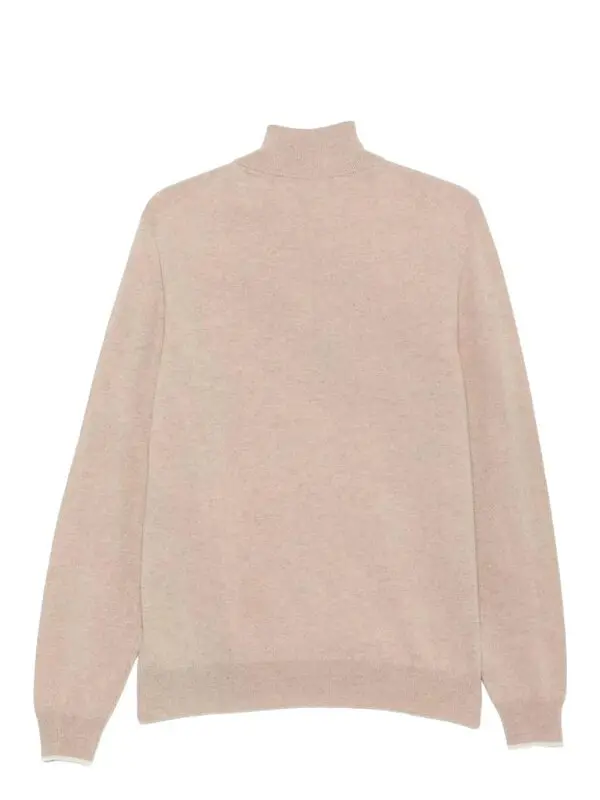 Peserico Quarter-zip Knitted Sweater - Neutrals