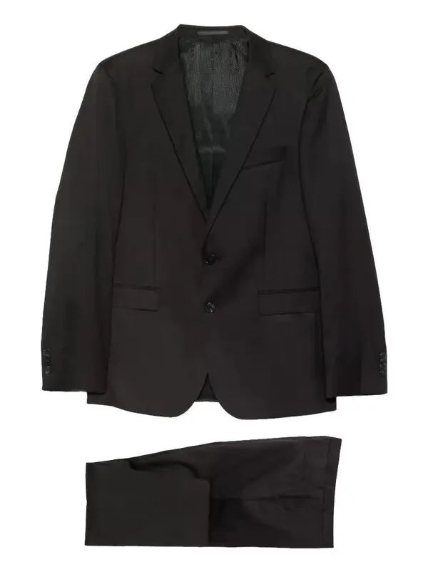 BOSS Notched-lapel Single-breasted Suit - Black