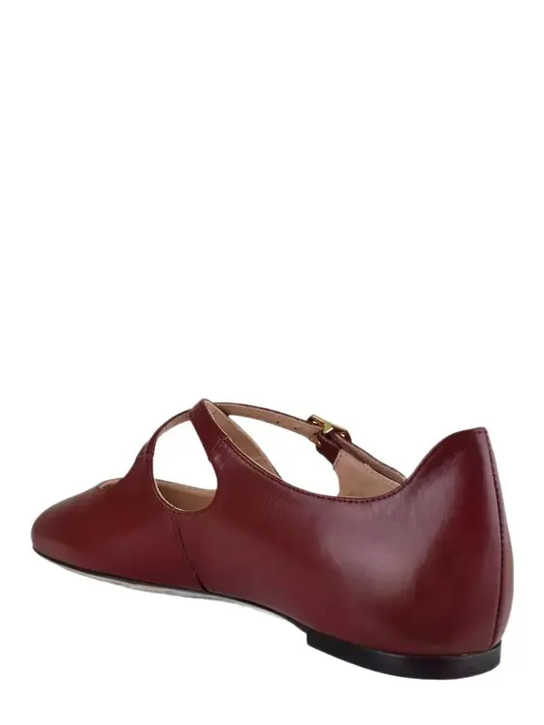 Bally Rina Flat In Leather - Red