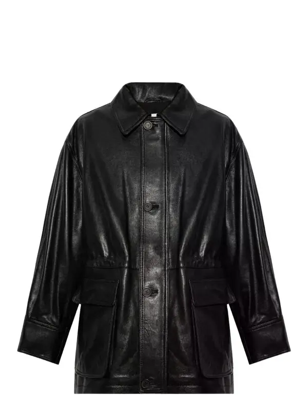 ARMA Maeve Oversized Leather Jacket - Black