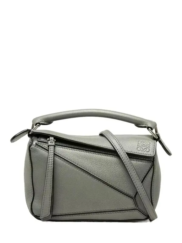 Loewe Mini Calfskin Puzzle Satchel - Grey