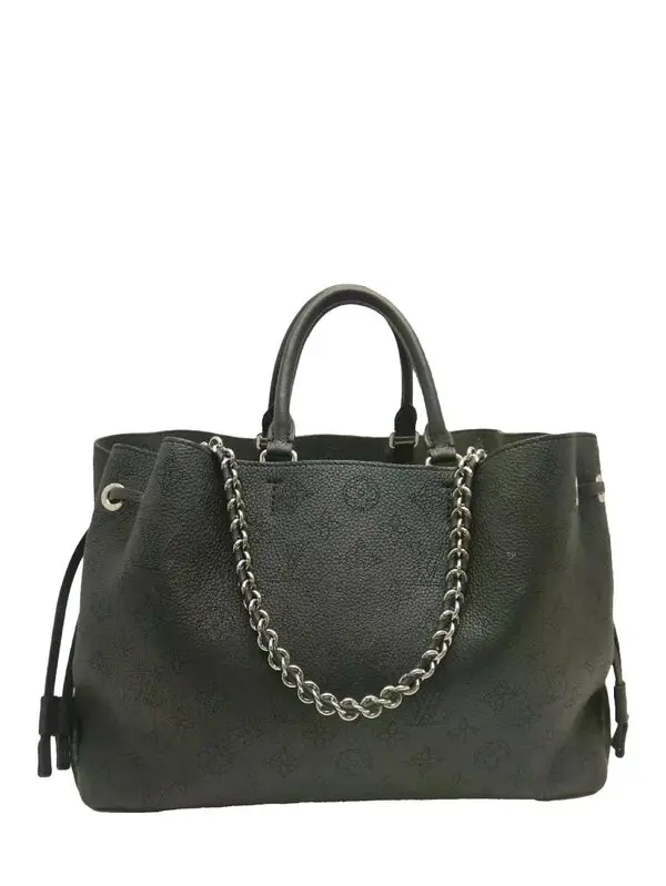 LOUIS VUITTON Monogram Mahina Bella Tote Satchel - Black