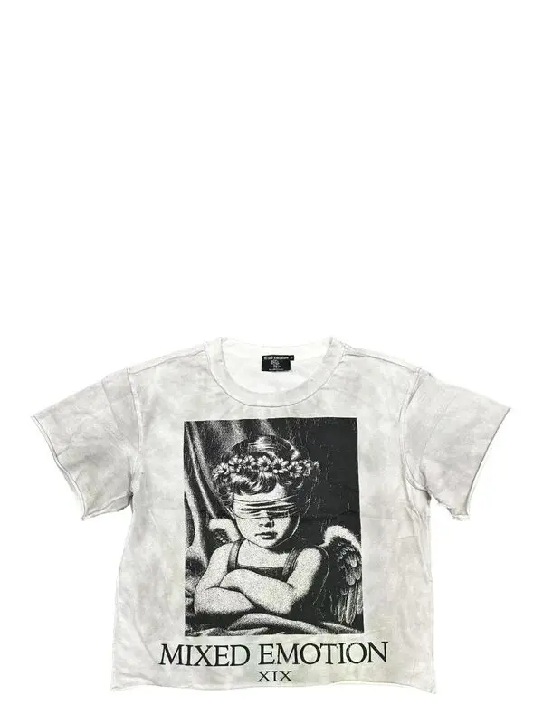 Mixed Emotion Xix Graphic-print Oversized T-shirt - White
