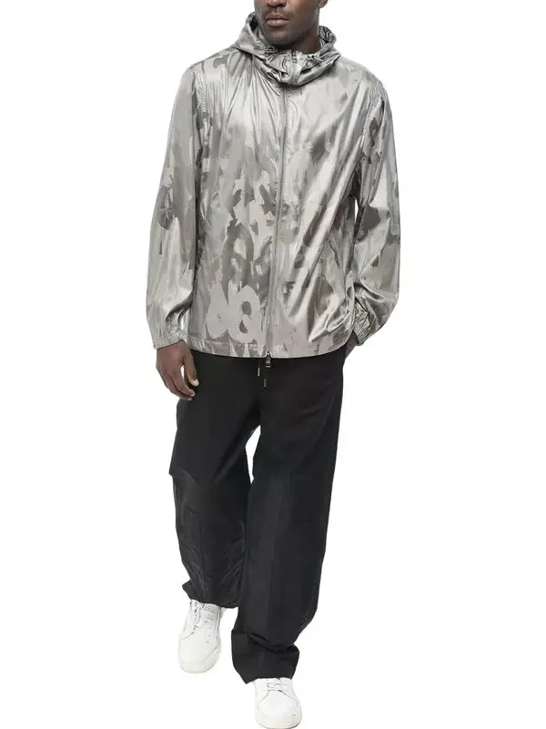 Alexander McQueen Logo-print Hooded Jacket - Grey