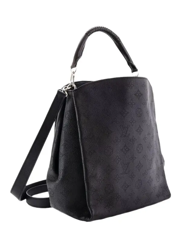LOUIS VUITTON Mahina Leather Pm Hobo Bag - Black