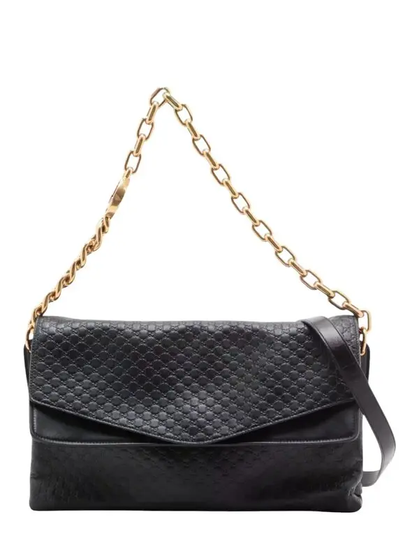 Gucci Microssima Chain Satchel - Black