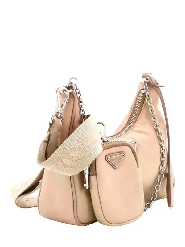 Prada Re-edition 2005 Shoulder Bag Tessuto Small Crossbody Bag - Neutrals