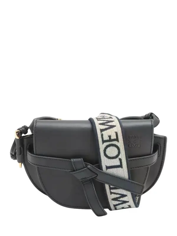 Loewe Soft Calf Gate Dual Crossbody Bag - Black