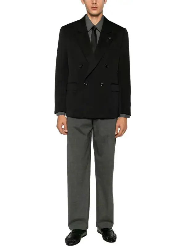 LARDINI Chest-pocket Button-up Shirt - Grey