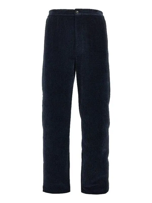 Emporio Armani Ribbed Chenille Pants - Blue