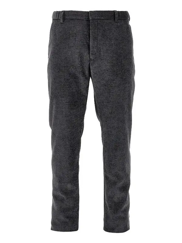 Emporio Armani Textured Velvet Pants - Grey