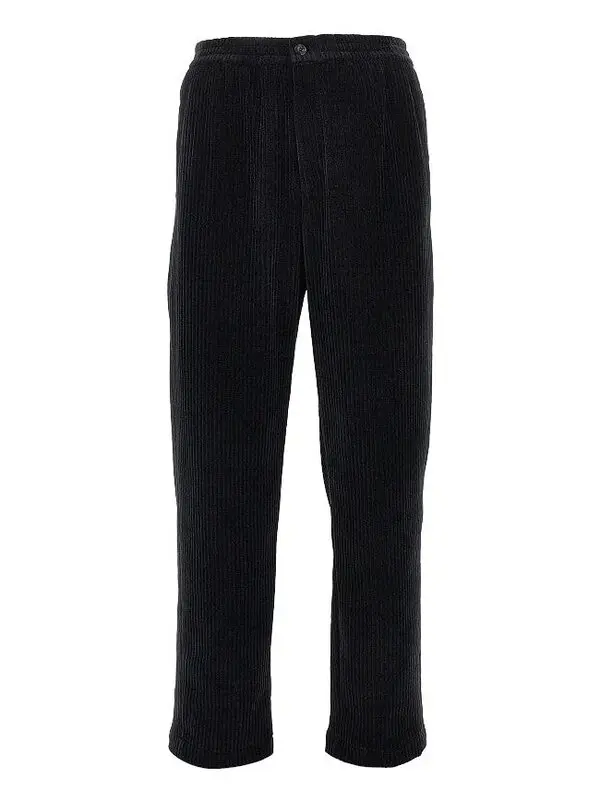 Emporio Armani Ribbed Chenille Pants - Black