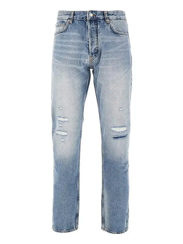 Emporio Armani J101 Denim Jeans With Knee Slits - Blue