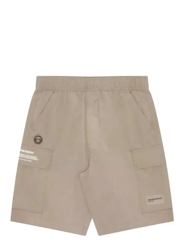 AAPE BY *A BATHING APE Moonface Patch Cargo Shorts - Neutrals