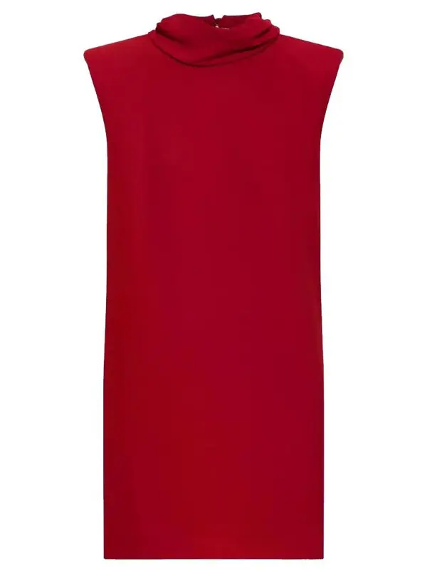 Valentino Garavani Silk High Neck Sleeveless Dress - Red