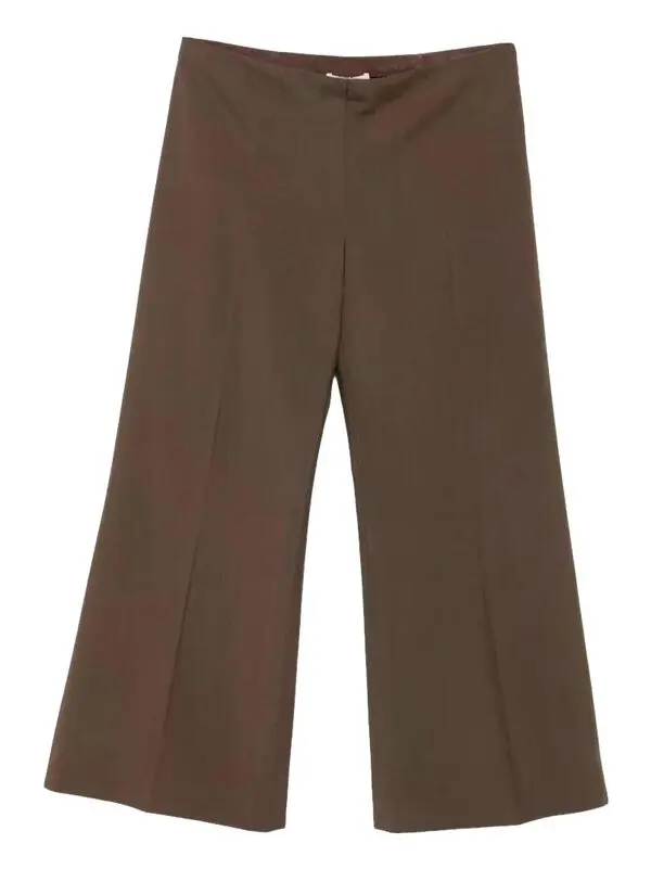 Khaite Walter Cropped Trousers - Brown