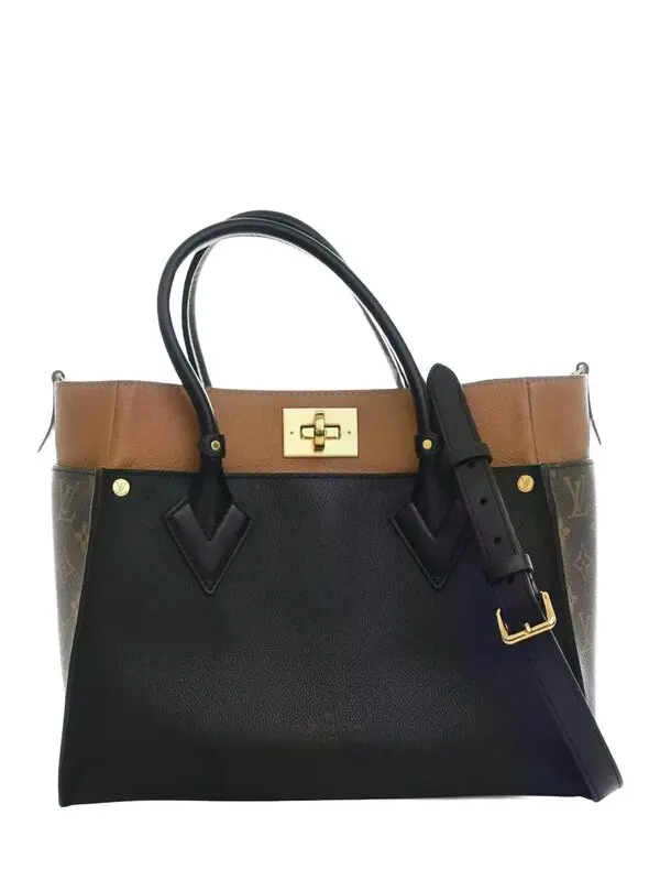 LOUIS VUITTON Monogram Side Mm Satchel - Black