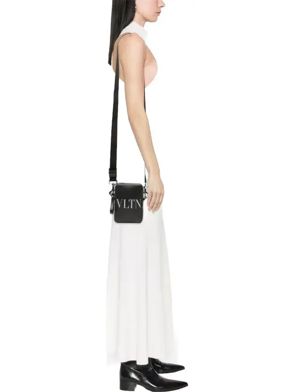 Valentino Garavani Vltn Small Leather Crossbody Bag - Black