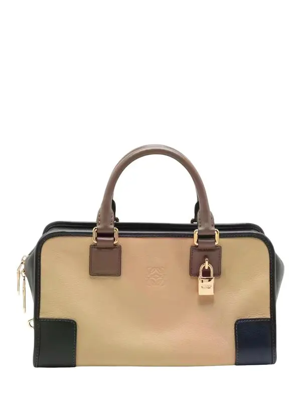 Loewe Tricolor Leather Amazona 28 Handbag - Neutrals