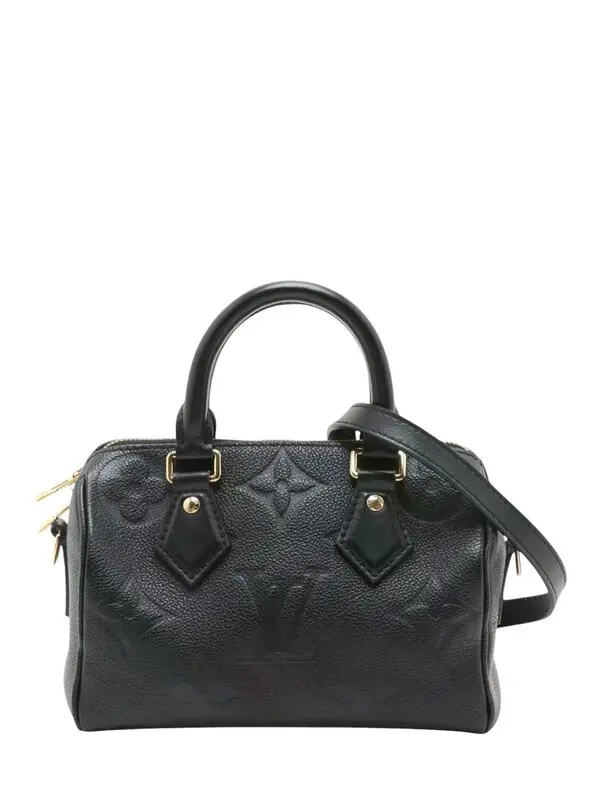 LOUIS VUITTON Monogram Giant Empreinte Speedy Bandouliere 20 Satchel - Black