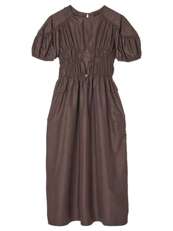 Cecilie Bahnsen Cbbetsy Midi Dress - Marrone