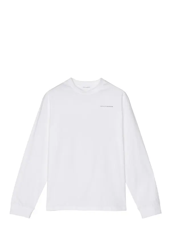 Cecilie Bahnsen Cotton Jersey T-shirt With Bow Motif - White