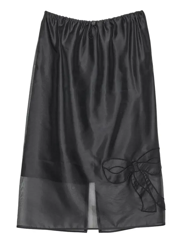 Cecilie Bahnsen Hybrid Organza Skirt - Nero
