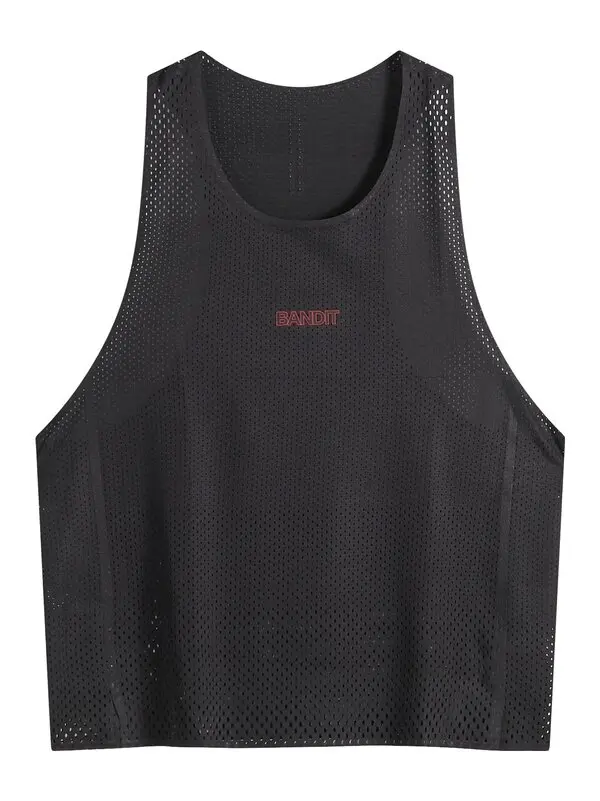 BANDIT Open Mesh Gradient Cut Race Singlet - Black