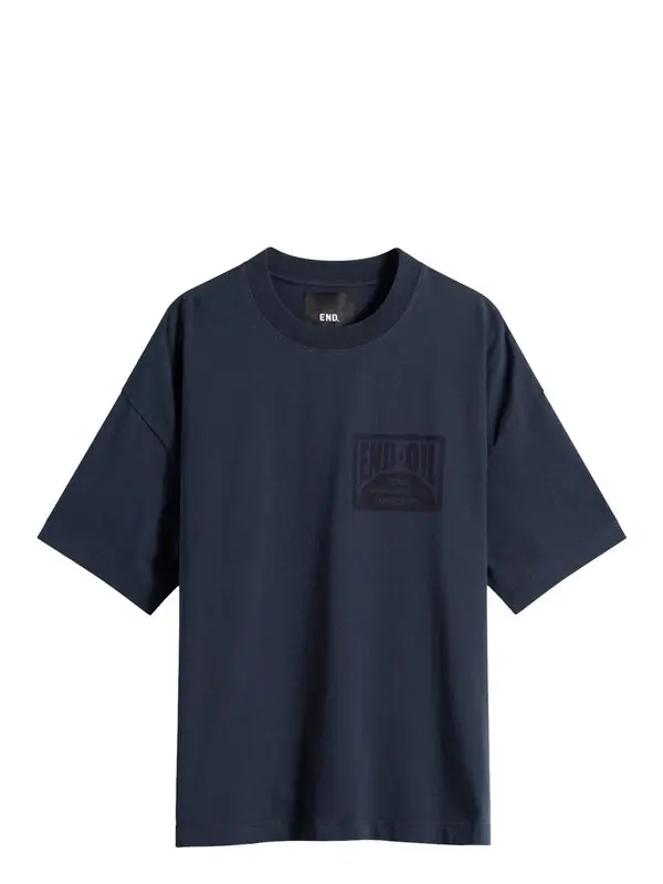 END. Oil Graphic T-shirt - Navy