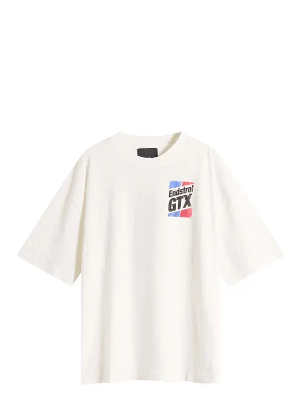 END. Petrol T-shirt - Ecru