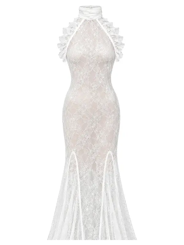 JUNIE Darla Lace Dress - White