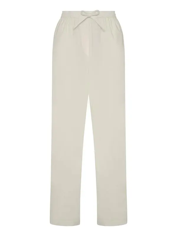 THE ROW Mid-rise Cotton Voile Straight Leg Pants - White