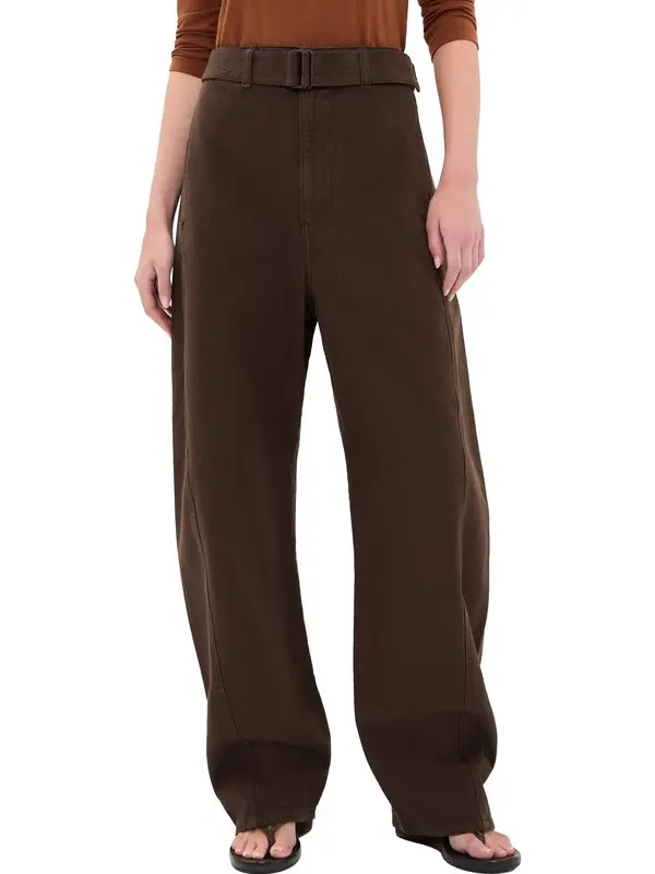 LEMAIRE Twisted Belted Pants - Ristretto