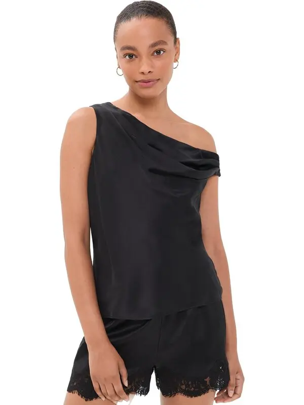 Cami Nyc Kayo One Shoulder Top - Black