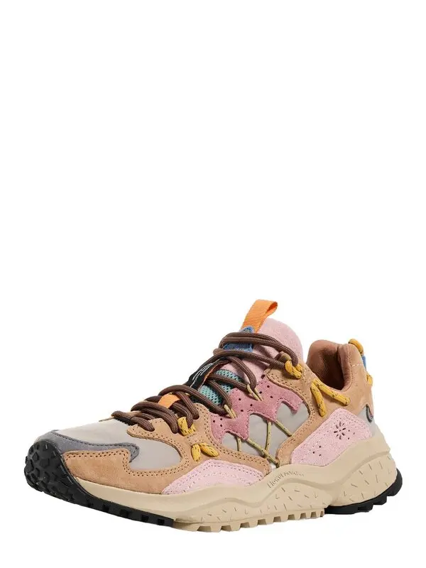 FLOWER MOUNTAIN Yamabushi Sneakers - Cognac/taupe/pink
