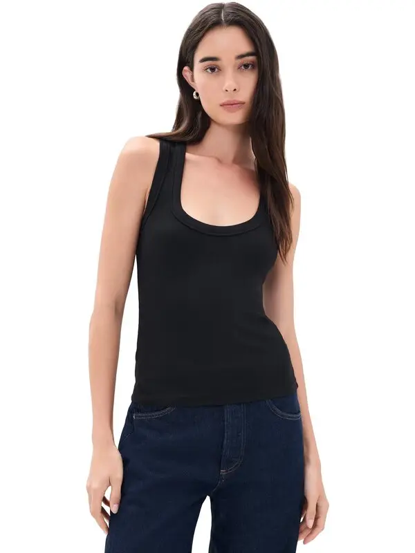 L'Agence Shania Racerback Tank - Black