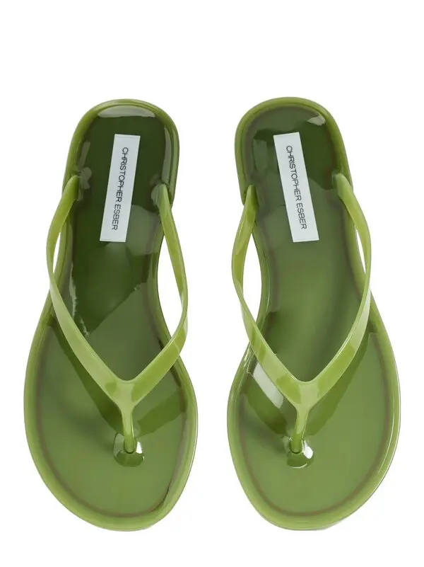 Christopher Esber Jo Flip Flops - Dypsis Green