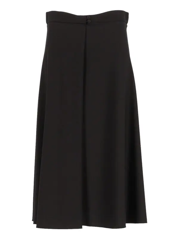 FORTE_FORTE High Waist Flared Skirt - Black