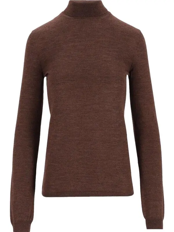 MAISON MARGIELA Wool And Silk Turtleneck - Brown