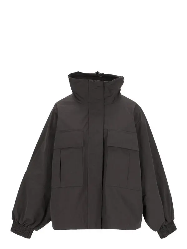 Max Mara Oversized Water-repellent Canvas Jacket - Black