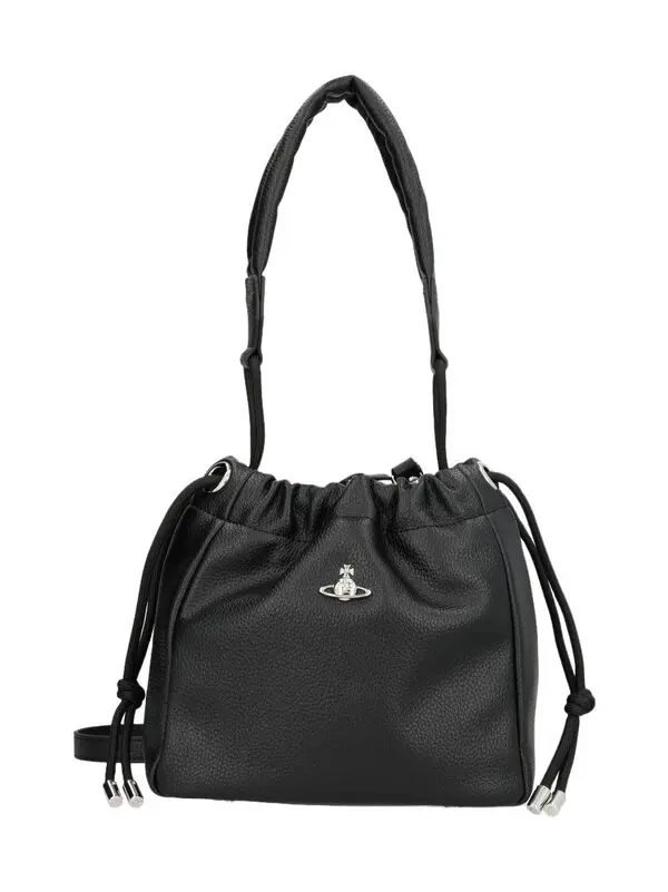 VIVIENNE WESTWOOD Hilary Bucket Bag With Shiny Metal Details - Black