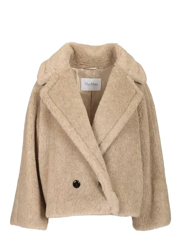 Max Mara Teddy Coat In Alpaca And Cashmere Blend - Cream