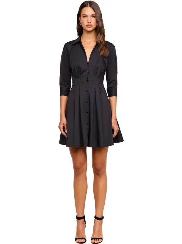 L'Agence Journi Shirt Dress - Black