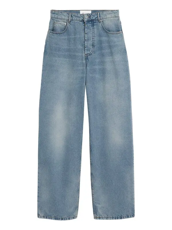 AMI Paris Baggy-fit Cotton Jeans - Blue