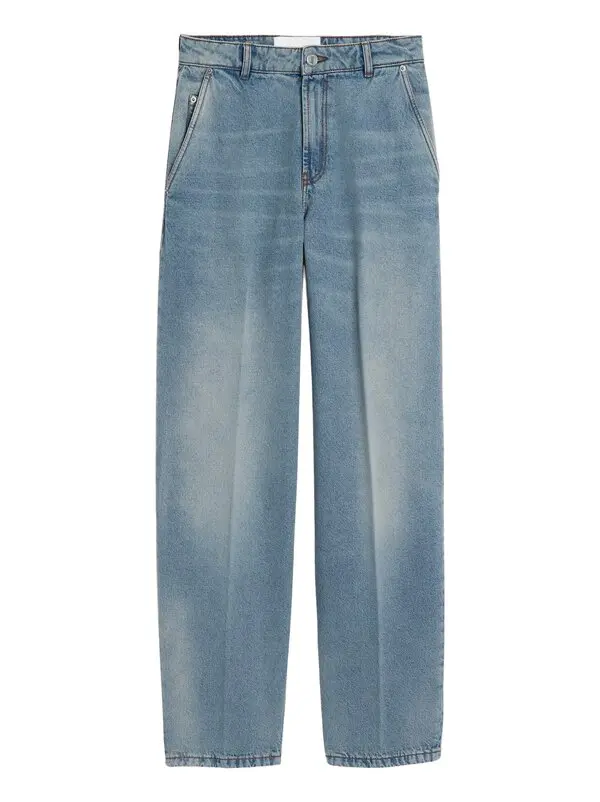 AMI Paris Balloon-fit Cotton Jeans - Blue