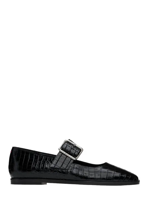 AeydĒ Sunny Alligator Flats - Black