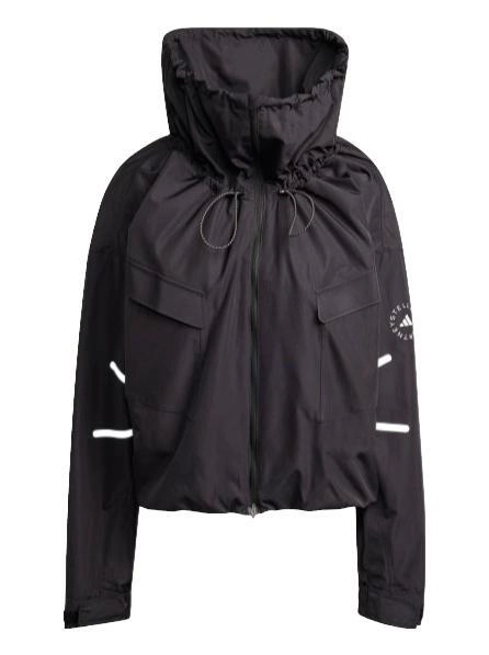 Adidas By Stella McCartney Hooded Reflective-detail Jacket - Black